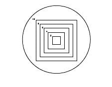 27mm Dia., Metric Concentric Square, Contact Reticle