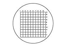 27mm Diameter Contact Reticle, English Index Square Scale