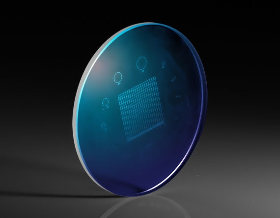 34.70mm Diameter, Metric Square, Contact Reticle | Edmund Optics