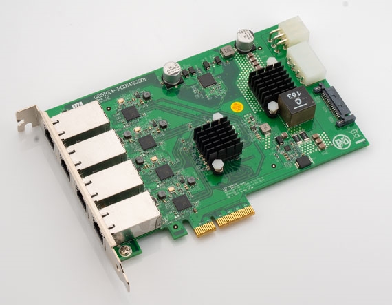 Quad Port 5 Gigabit POE+ Ethernet Card | Edmund Optics