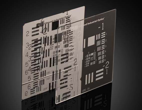 USAF 1951 测试目标板，2x2英寸正片，带荧光涂层 | 爱特蒙特光学