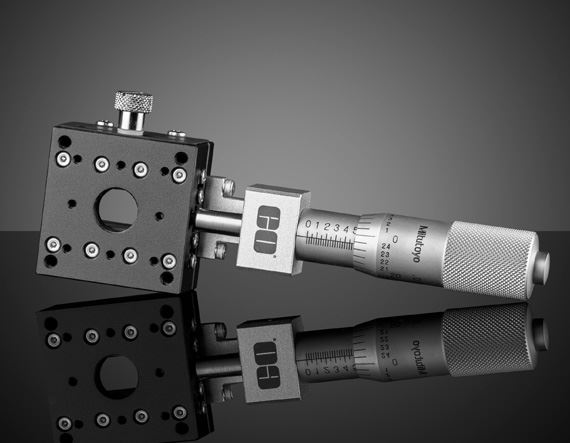40mm, Center Drive, Thru-Hole, Metric, Micrometer Stage