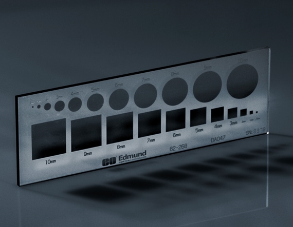 Positive 1" x 3", Dot and Square Calibration Target