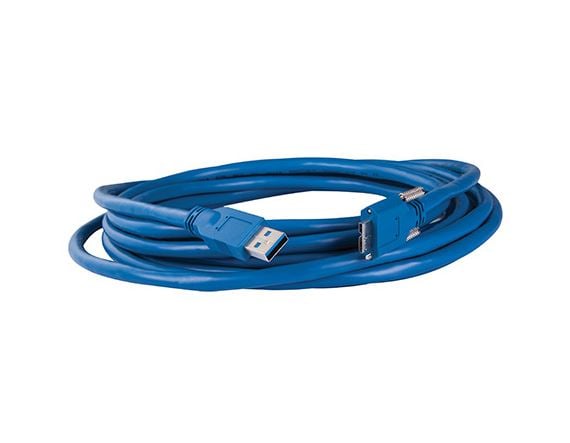 USB 3.1 Gen 1 Micro-B to USB-A Locking Cable, 5m | Edmund Optics