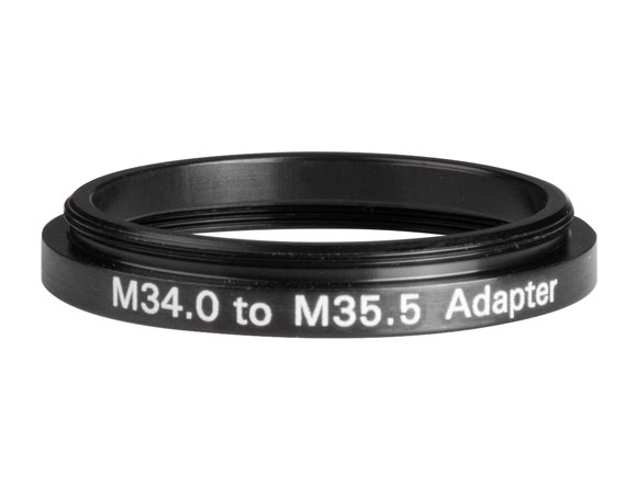 M34.0 x 0.5 Male to M35.5 x 0.5 Female Step-Up Adapter