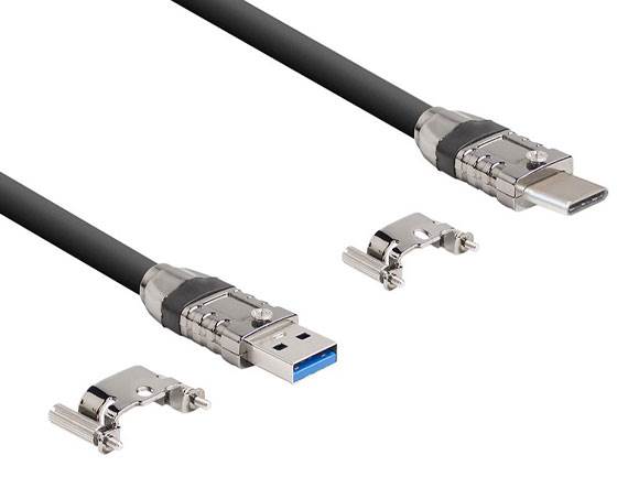 USB 3.1 Locking Cable, 3m | 爱特蒙特光学