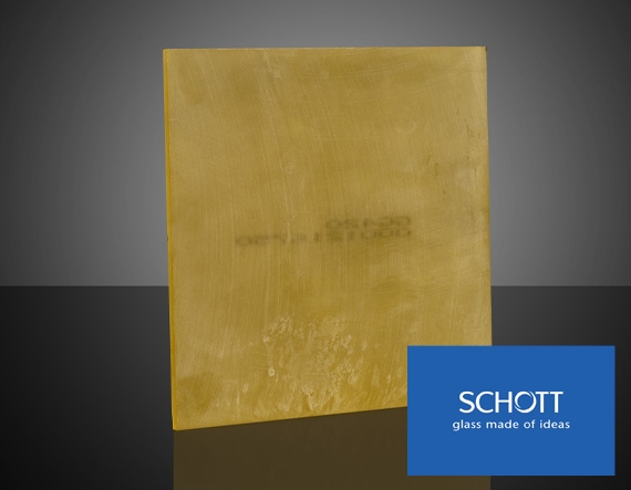 SCHOTT GG395, 165 x 165mm, 4.5mm Thick, Matte Colored Glass Filter Plate